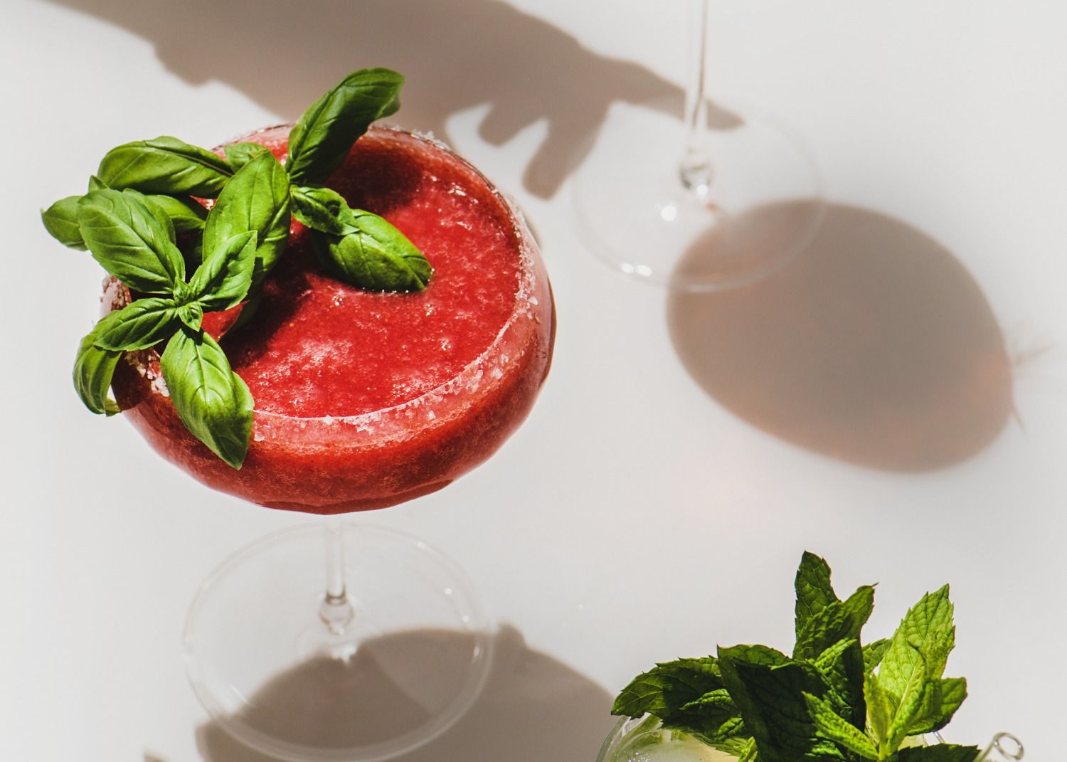 Cocktail fraises et basilic