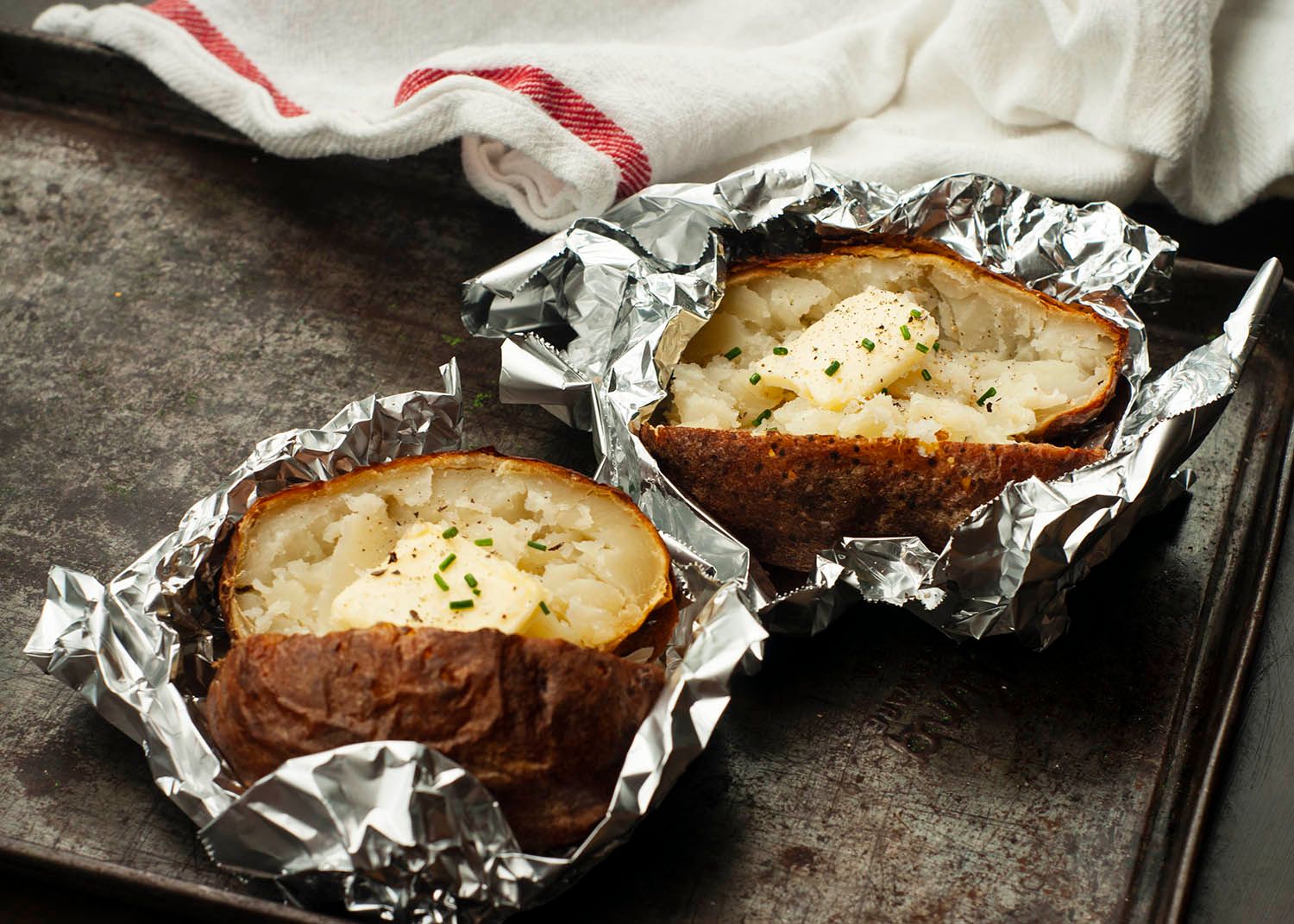 Patates au four sur le BBQ