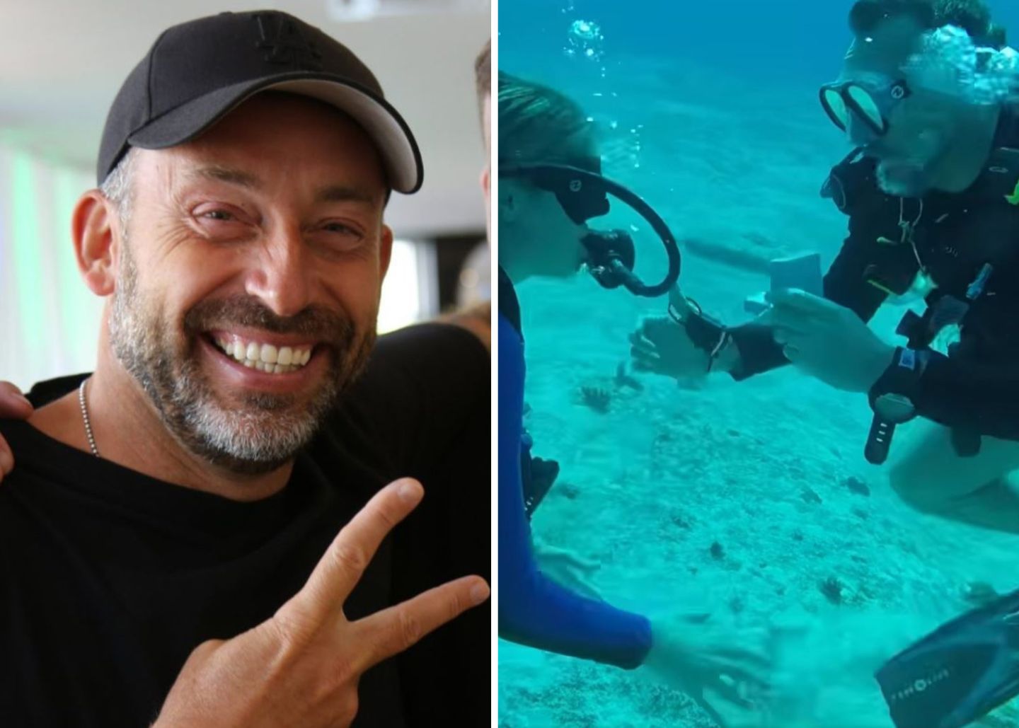 Philippe Lapeyrie demande en mariage son amoureuse sous l'eau et c'est ...