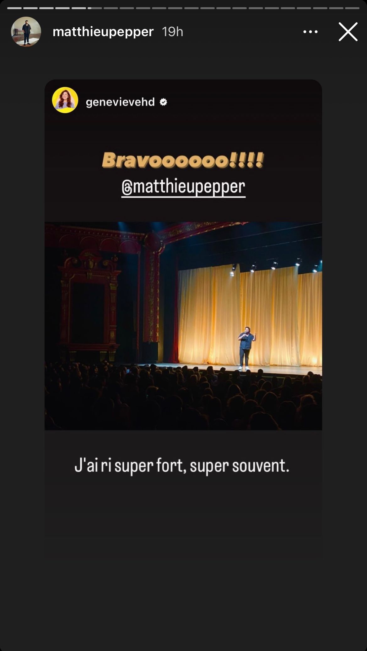 Matthieu Pepper fait sensation à la première de son one-man show