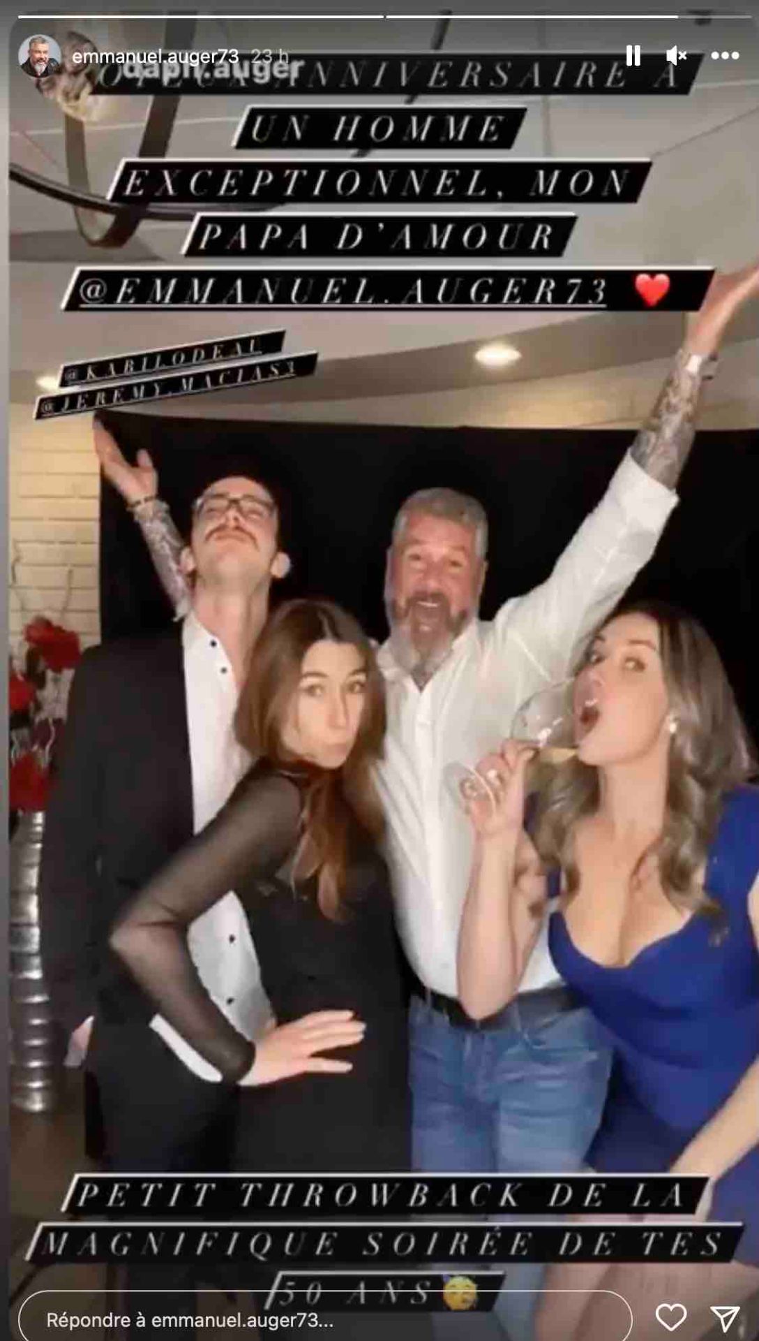 Emmanuel Auger célèbre ses 50 ans en famille!