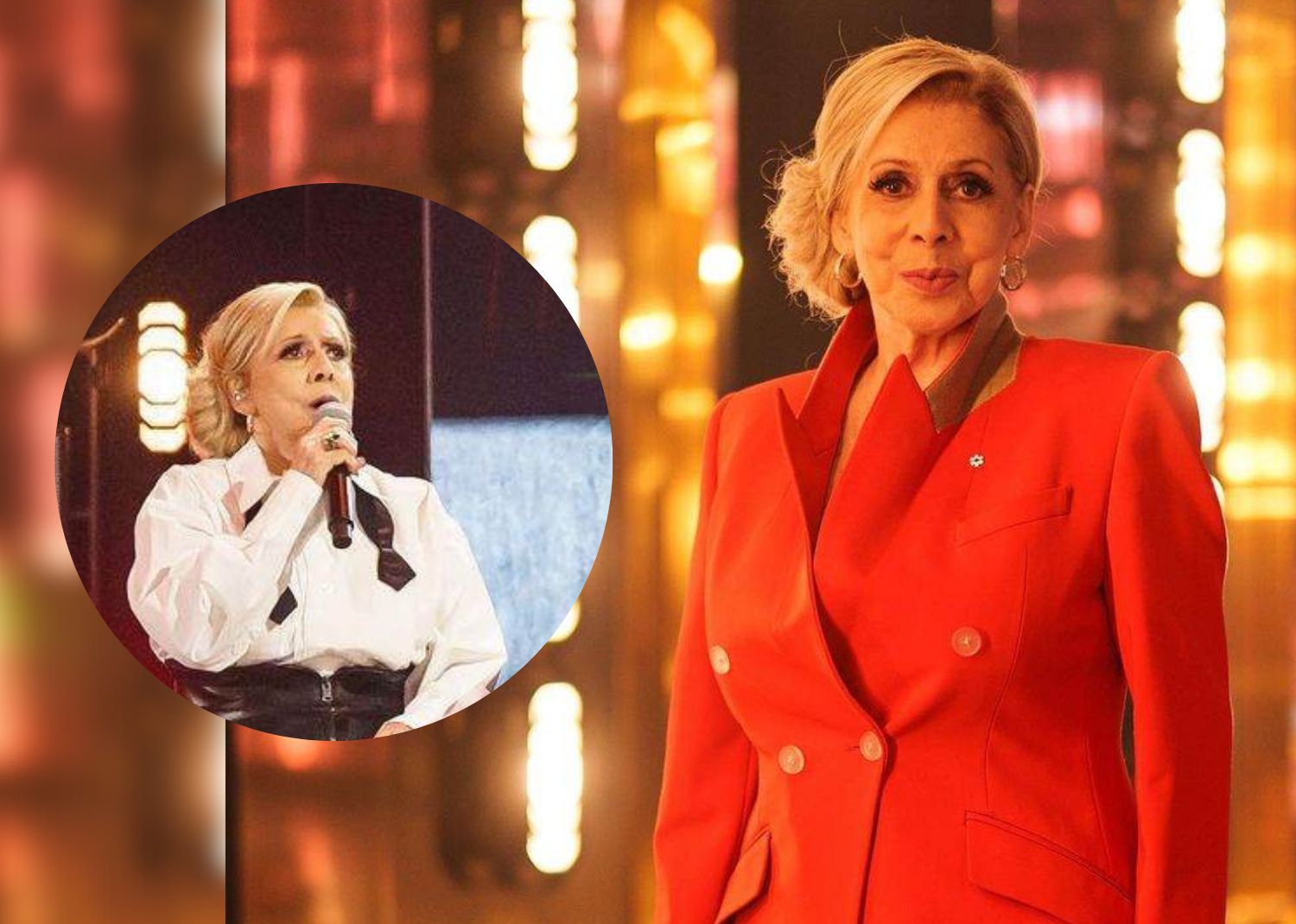 Patsy Gallant est à tomber par terre en chemisier blanc et bas translucides