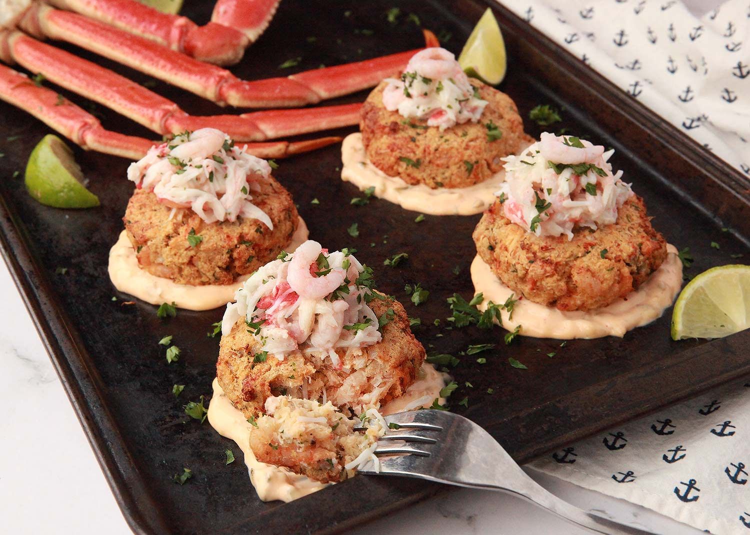 Crabe cakes avec crevettes nordiques à la friteuse à air par Max L'Affamé