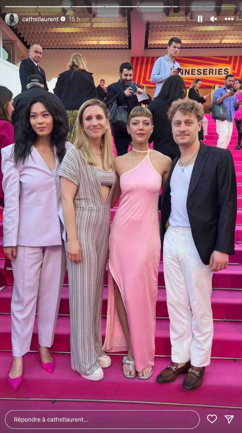 Cannes: Catherine St-Laurent est plus classe que jamais en veston sans rien en dessous