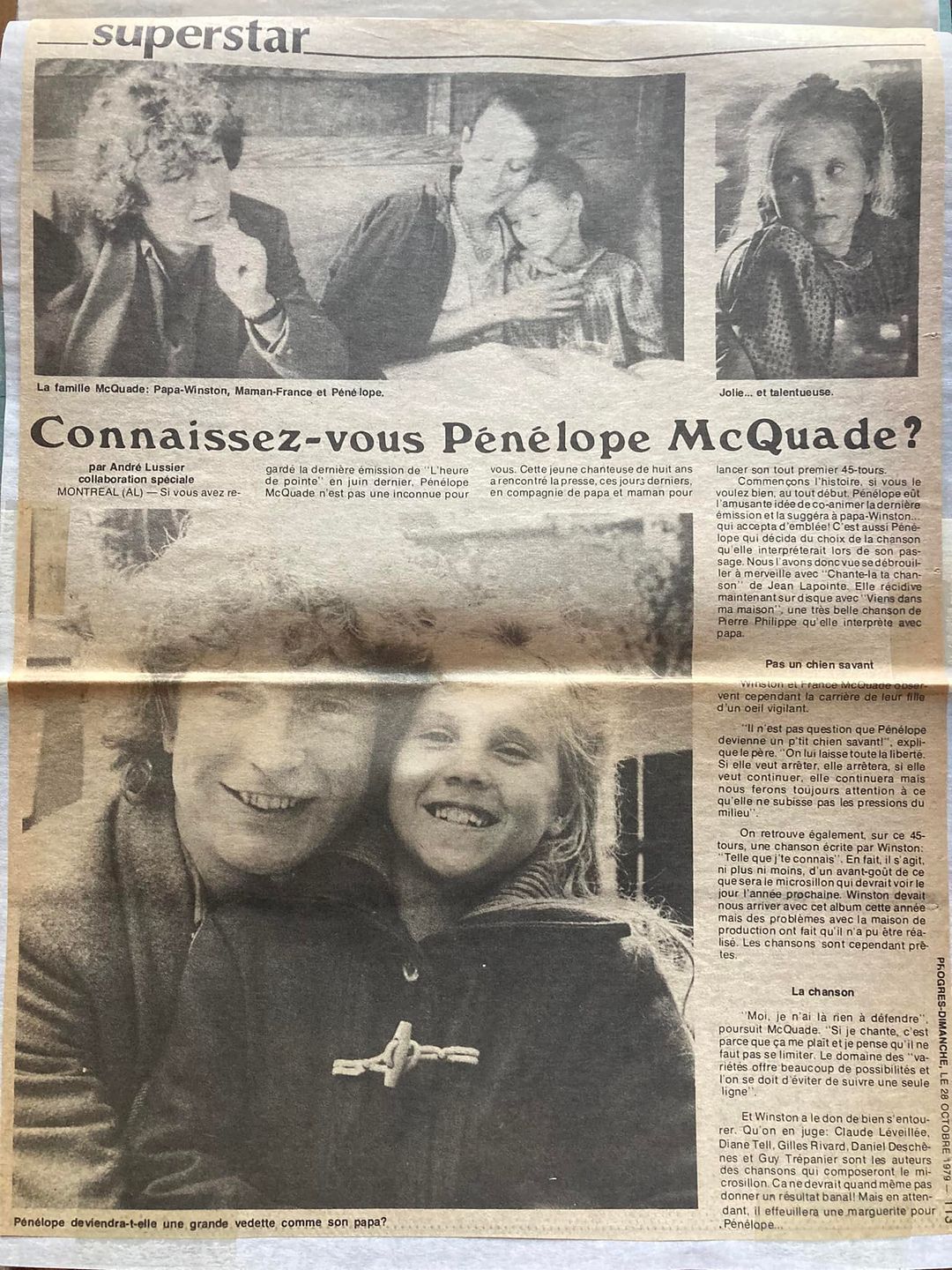 Pénélope McQuade: voyez une touchante photo souvenir avec Winston McQuade