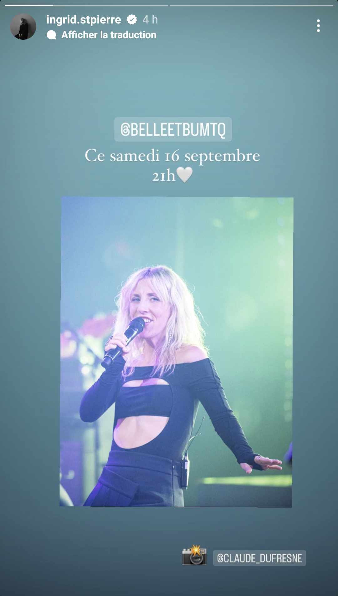 Ingrid St-Pierre brille dans un haut avec découpe au ventre