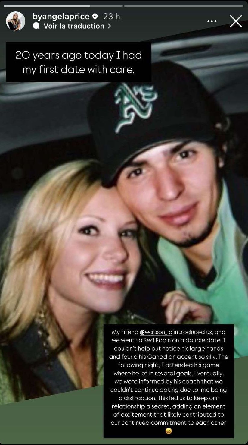 Voici comment Angela et Carey Price se sont rencontrés il y a 20 ans