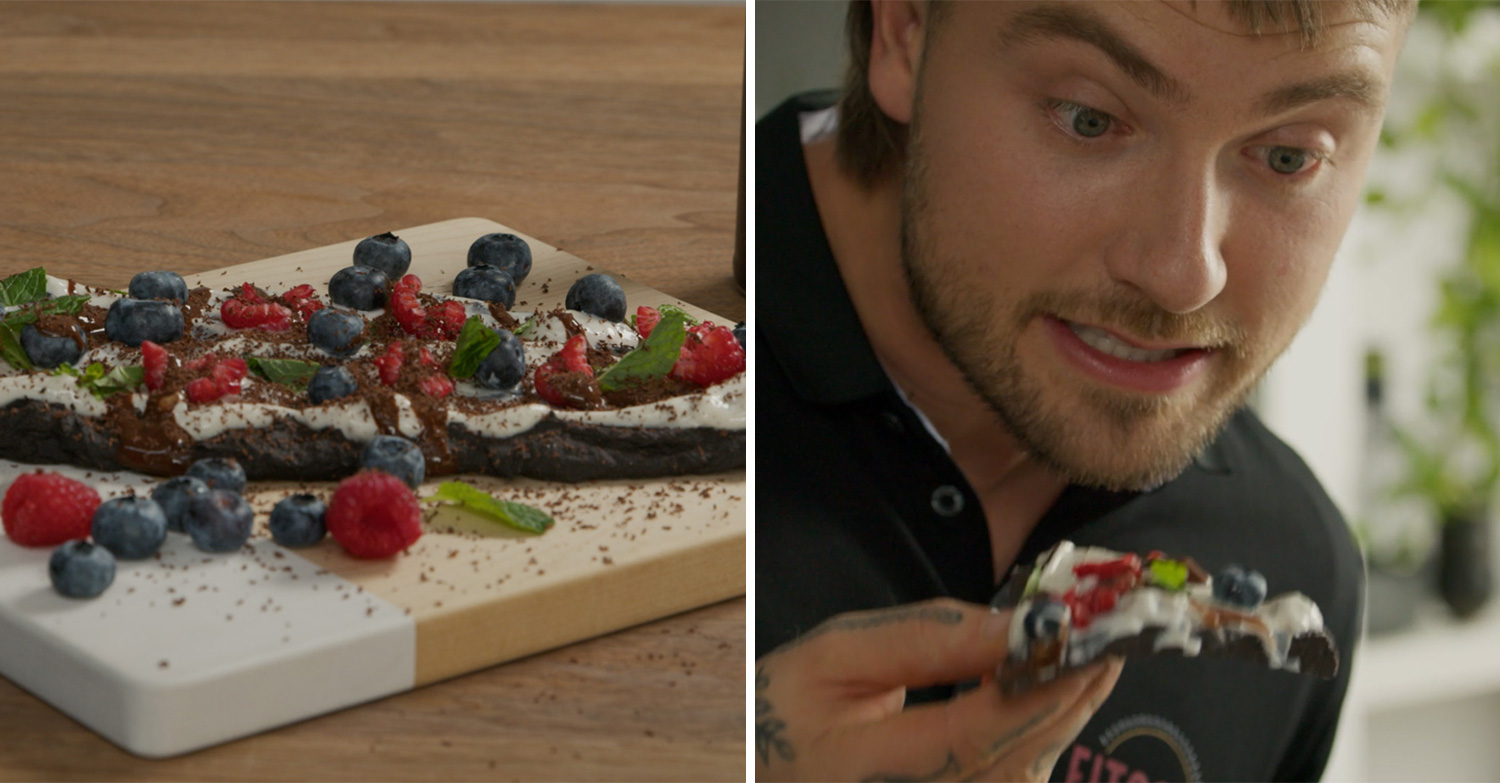 Pizza au chocolat et Oreo par Le Fit Cook