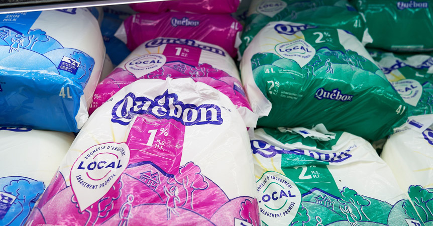 La fin pour les sacs de lait dans les épiceries?