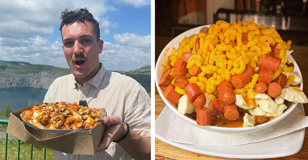 Cette cantine propose une poutine au Kraft Dinner très cochonne