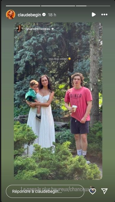 Touché, Claude Bégin partage une photo de ses deux enfants