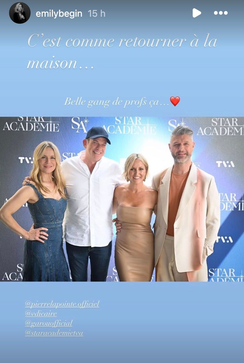 Émily Bégin est à tomber par terre en robe moulante de cuir nude