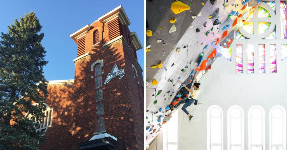 Ce centre d‘escalade de Sherbrooke a été installé dans une ancienne église