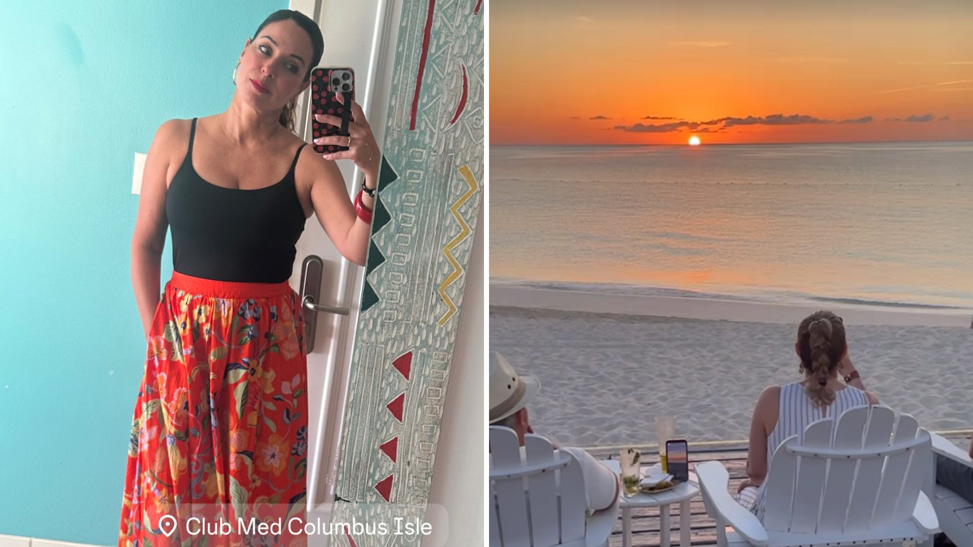 Anick Dumontet termine sa journée devant un ciel brûlant aux Bahamas