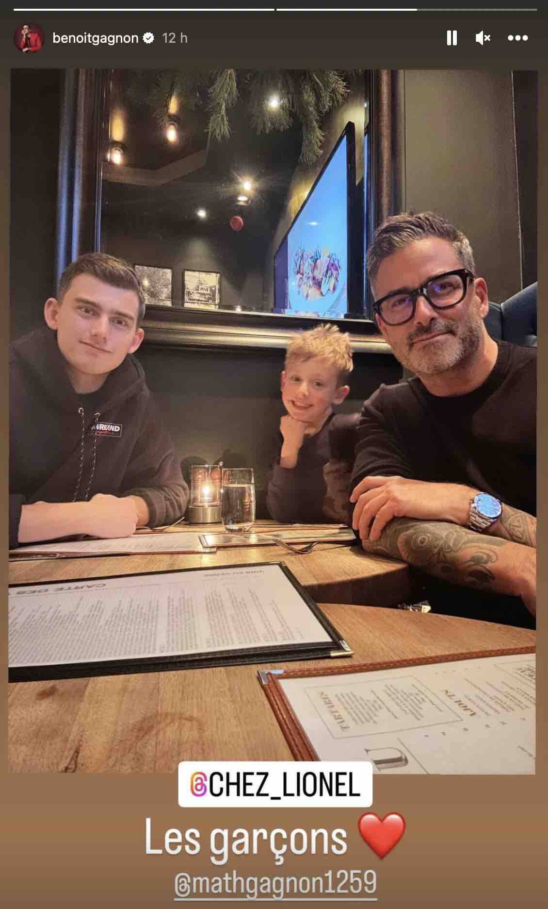Benoît Gagnon s'offre une sortie avec ses garçons avant son arrivée à ...