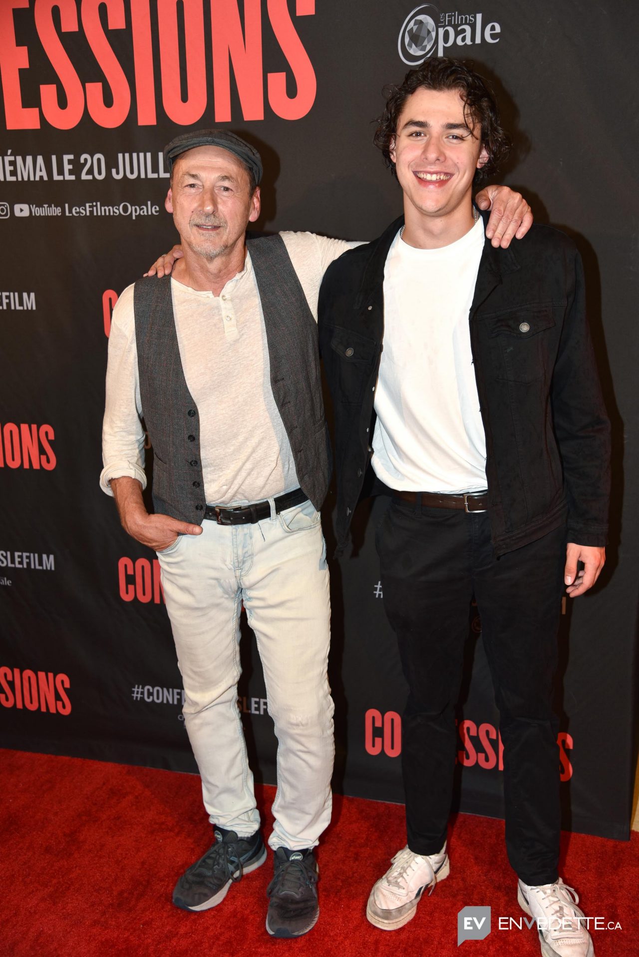 Luc Picard : rare photo avec son fils Henri sur un plateau télé