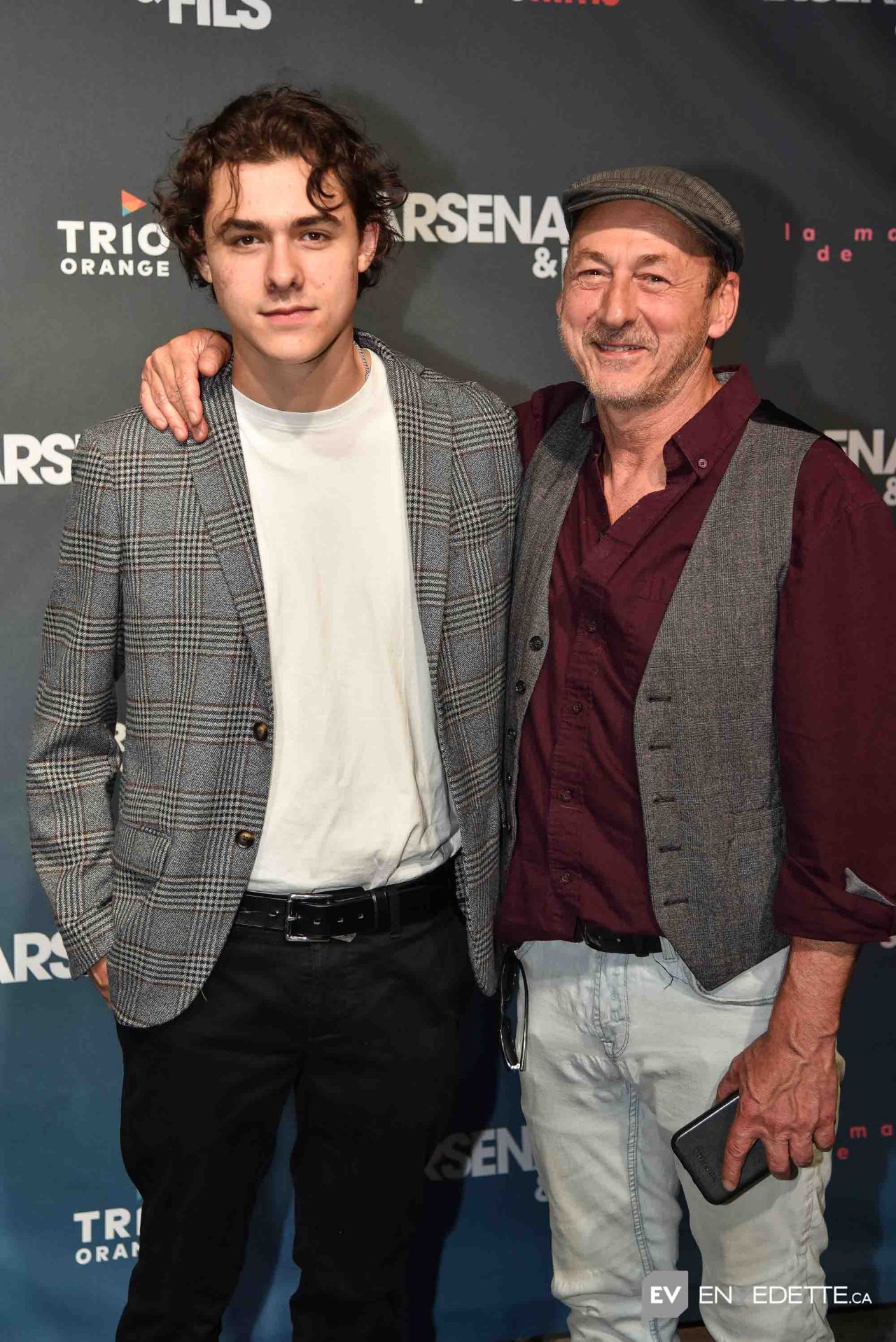 Luc Picard : rare photo avec son fils Henri sur un plateau télé