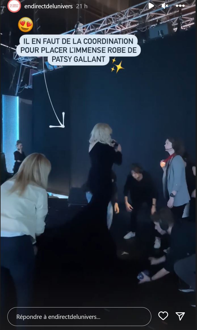 Patsy Gallant est sensationnelle dans cette robe en velours à traîne ...