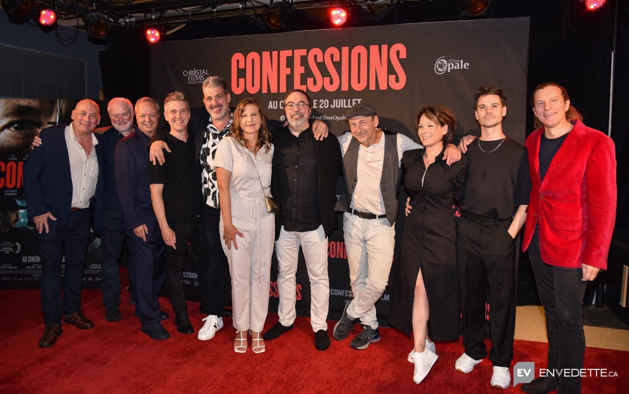 Tapis rouge bondé de la première du film Confessions avec Luc Picard