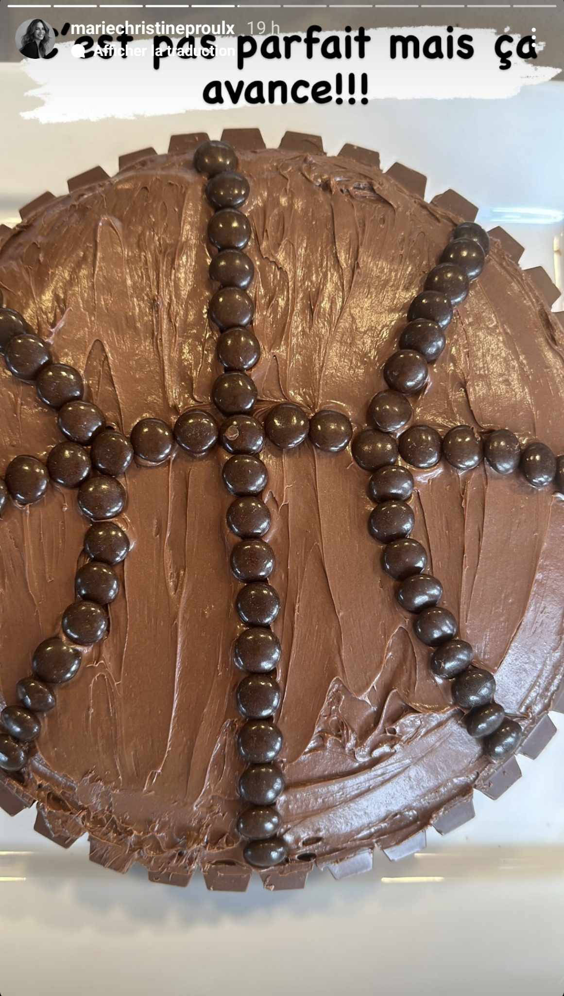 Voici le gâteau que Marie-Christine Proulx a fait pour son fils!
