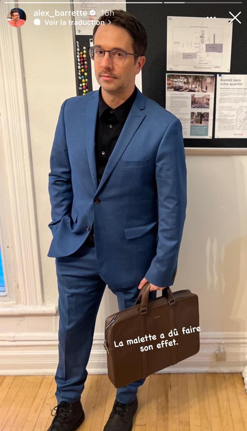 Alexandre Barrette s’est mis sur son 36 pour se rendre à la cour municipale