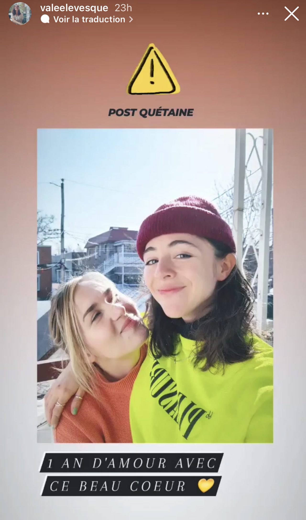 Ariane Laniel de Mixmania souligne sa première année d'amour avec sa blonde