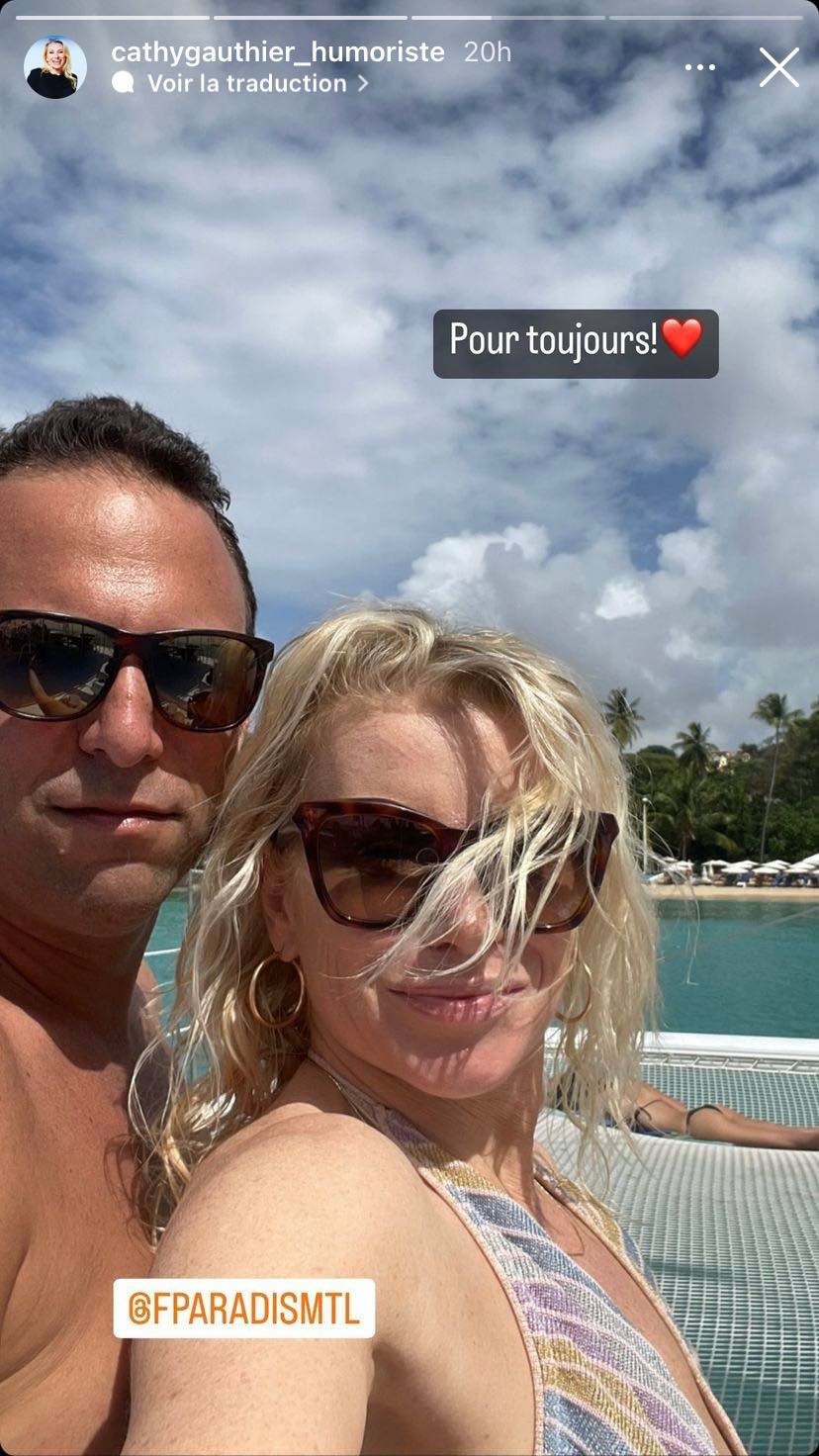 Cathy Gauthier était TRÈS bien accompagnée hier soir au Gala Les Olivier