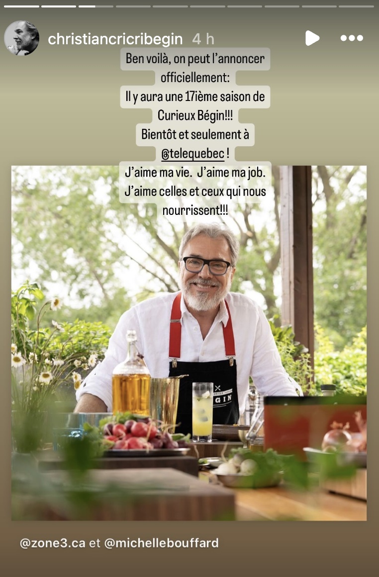 Christian Bégin a de quoi célébrer: «J’aime ma vie. J’aime ma job.»