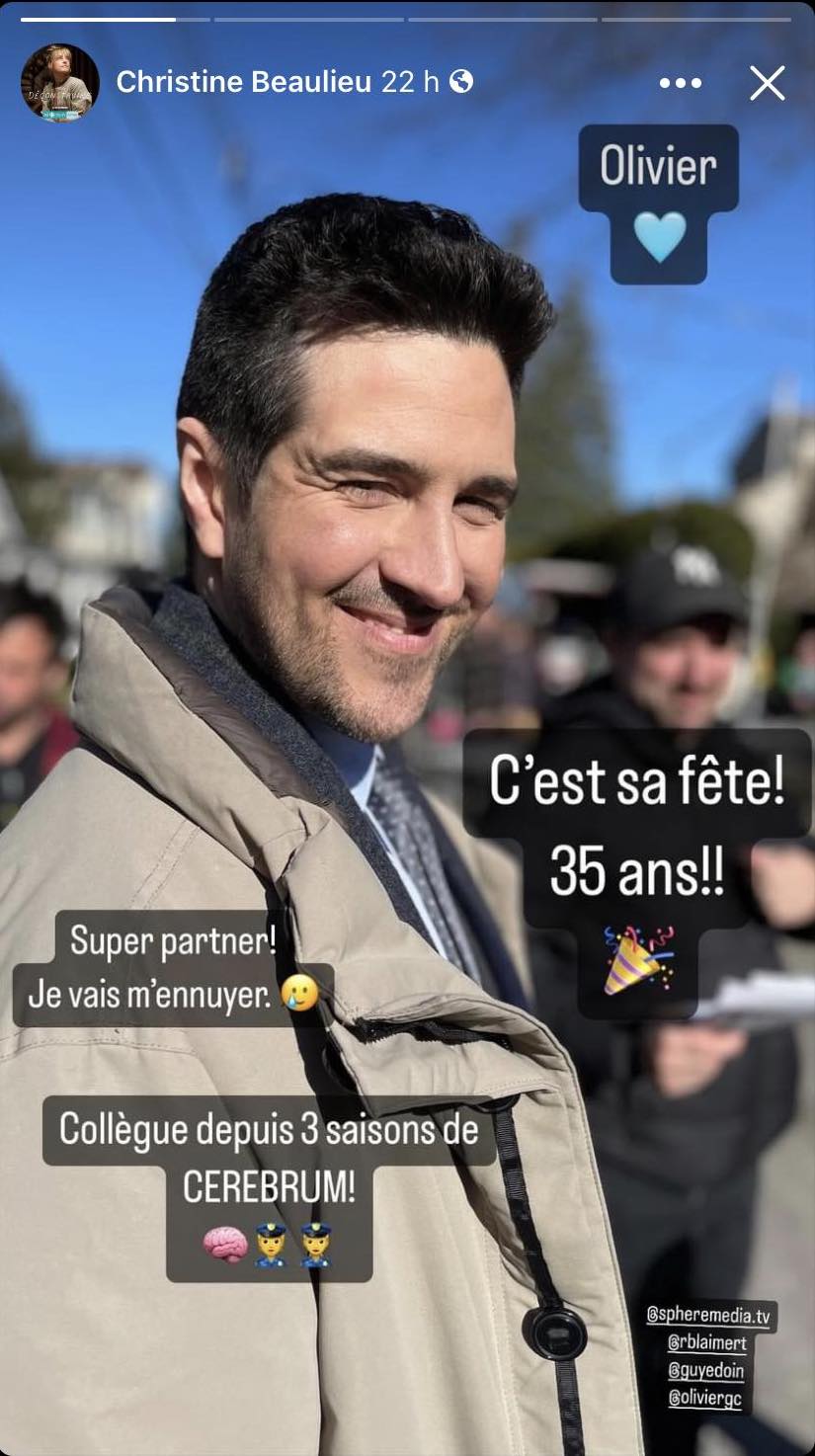 Christine Beaulieu avait un message pour son partenaire de jeu: «je ...