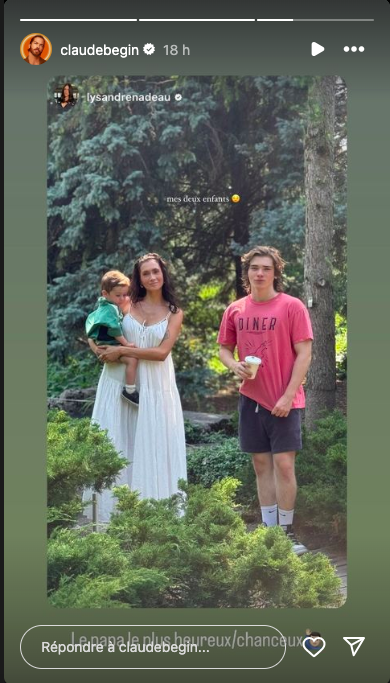 Touché, Claude Bégin partage une photo de ses deux enfants