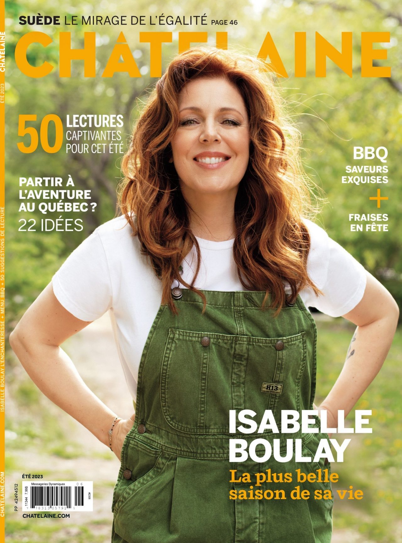 Isabelle Boulay ose la salopette sur la couverture d’un magazine