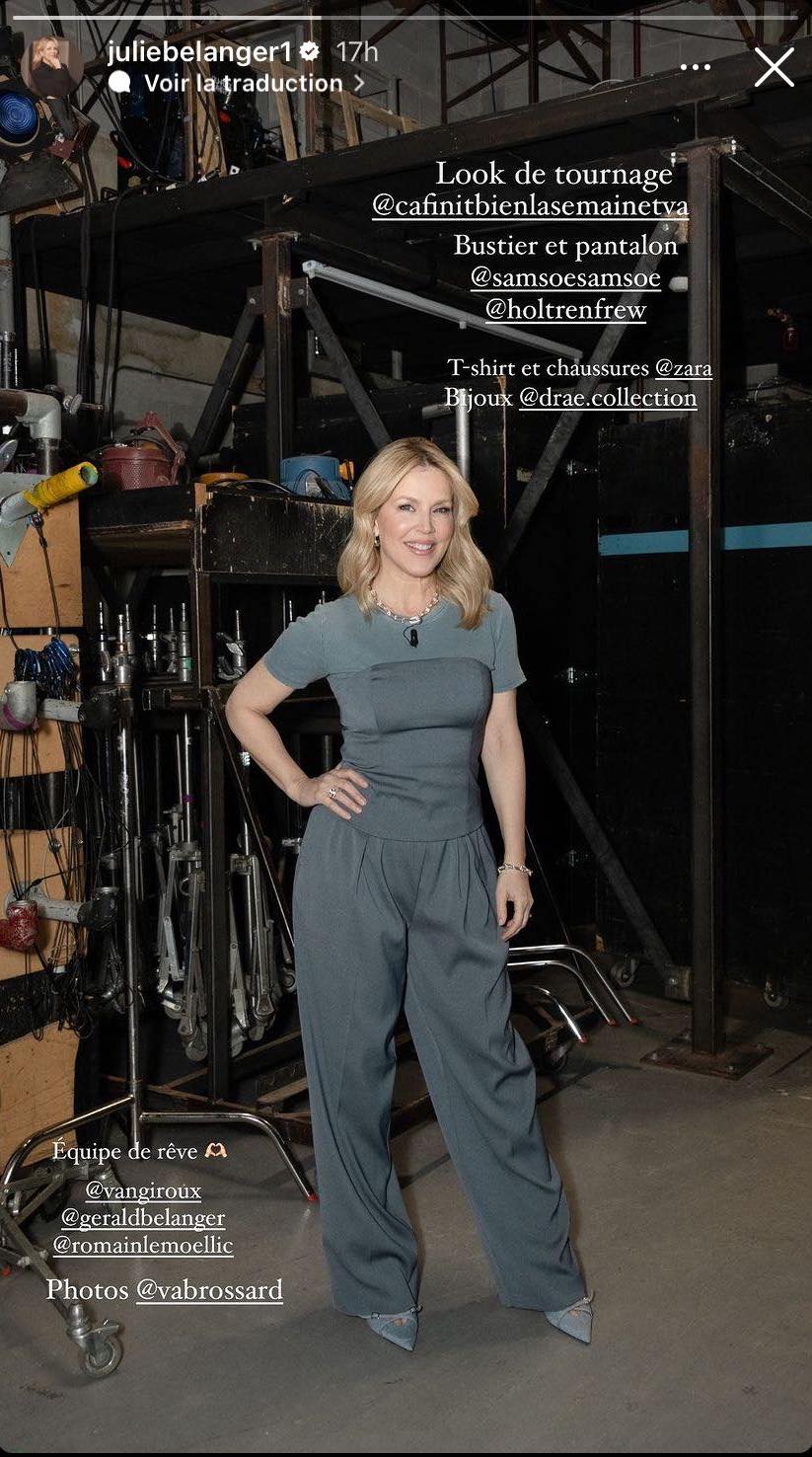 50 nuances de gris: Julie Bélanger épate avec ce corset flatteur