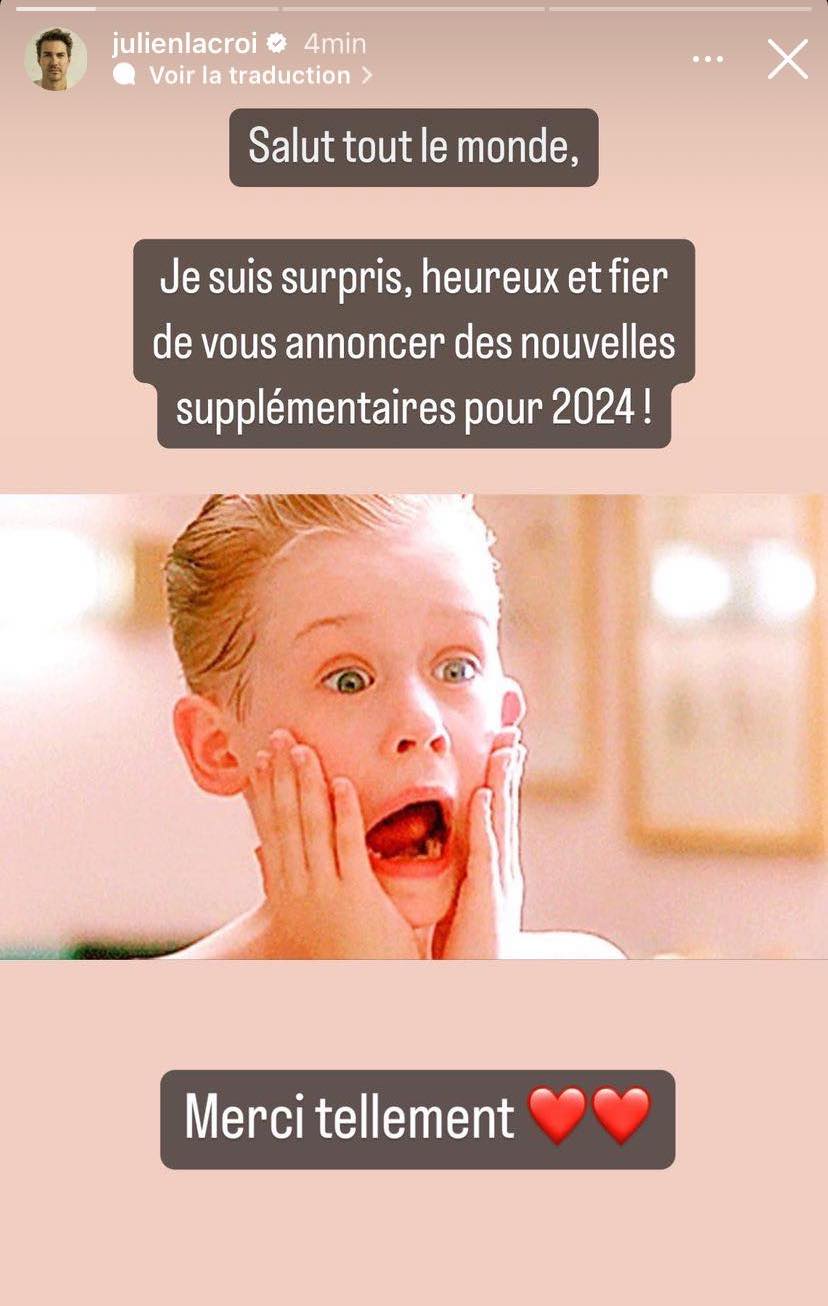 «Surpris, heureux et fier» Julien Lacroix fait une annonce à ses fans