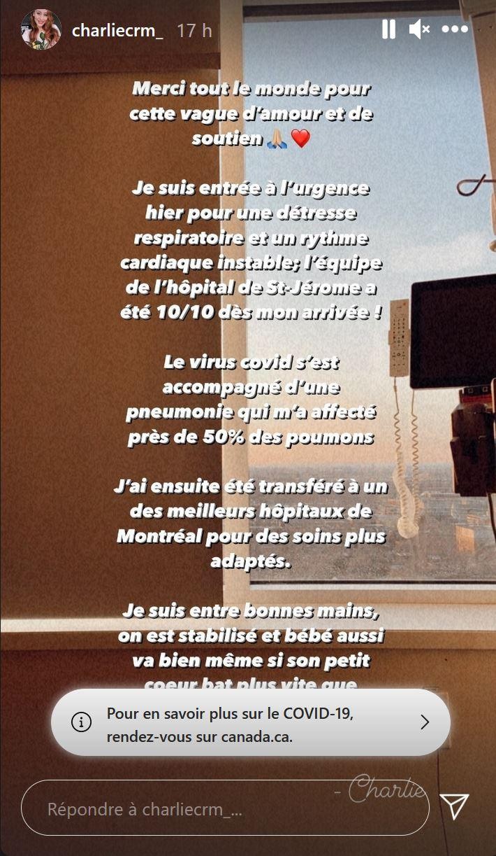 La conjointe de Kevin Bazinet donne de ses nouvelles, hospitalisée pour ...