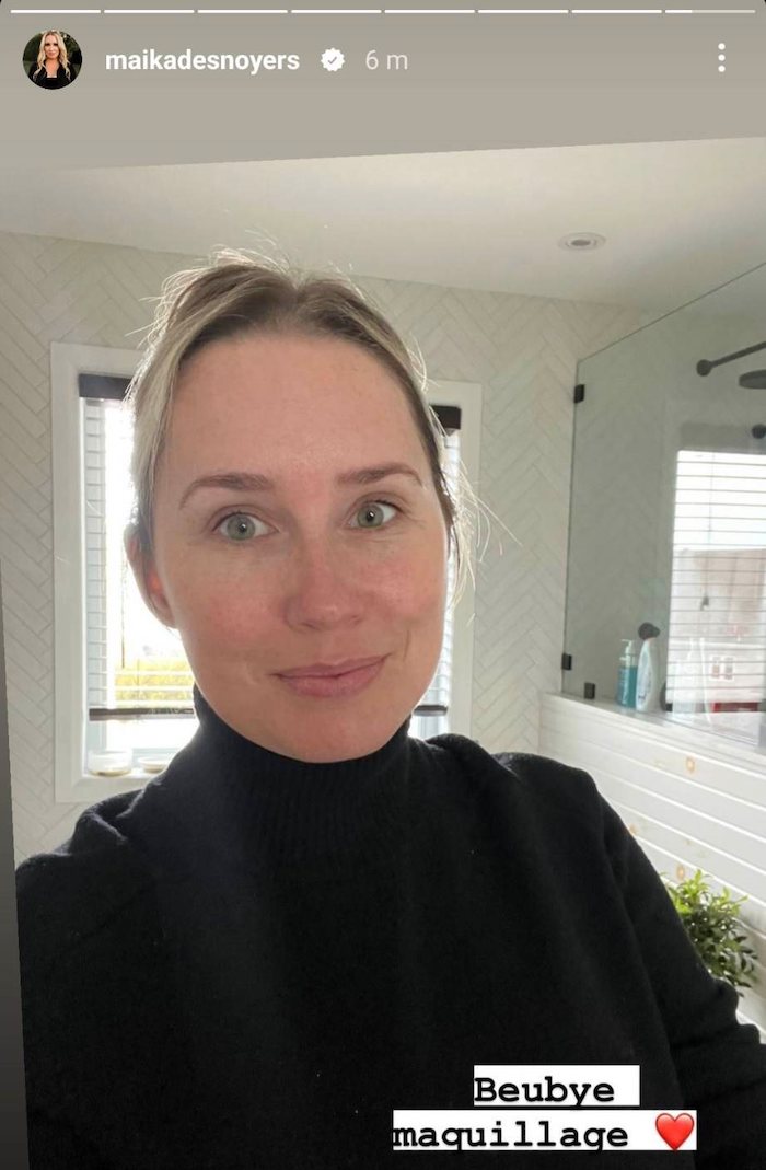 Maïka Desnoyers rayonne sur un selfie sans maquillage