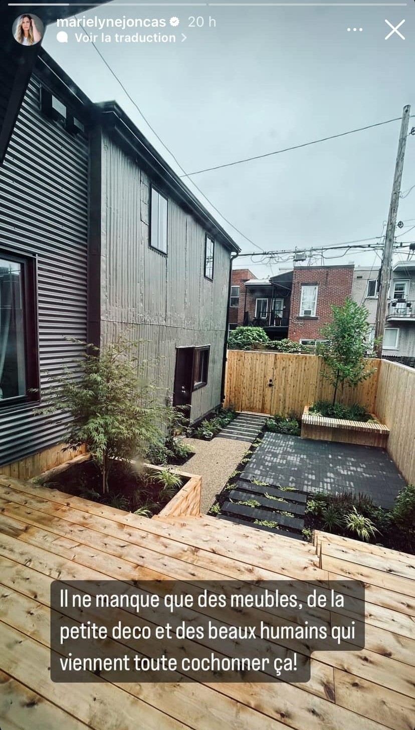 Marie-Lyne Joncas dévoile les rénovations de sa cour