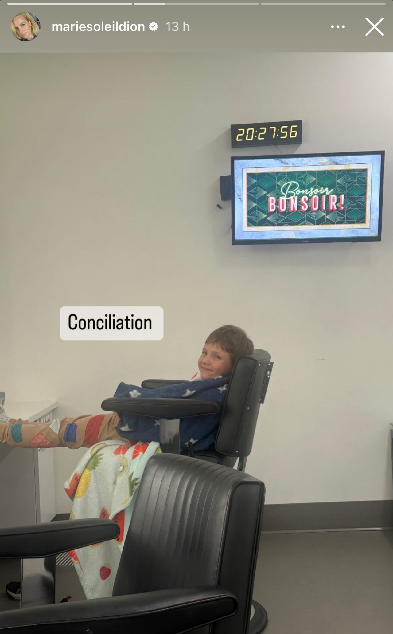 Marie Soleil Dion était très bien accompagnée pour son entrevue à ...