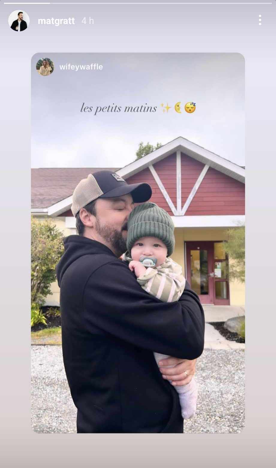 Mathieu Gratton partage une adorable photo avec bébé