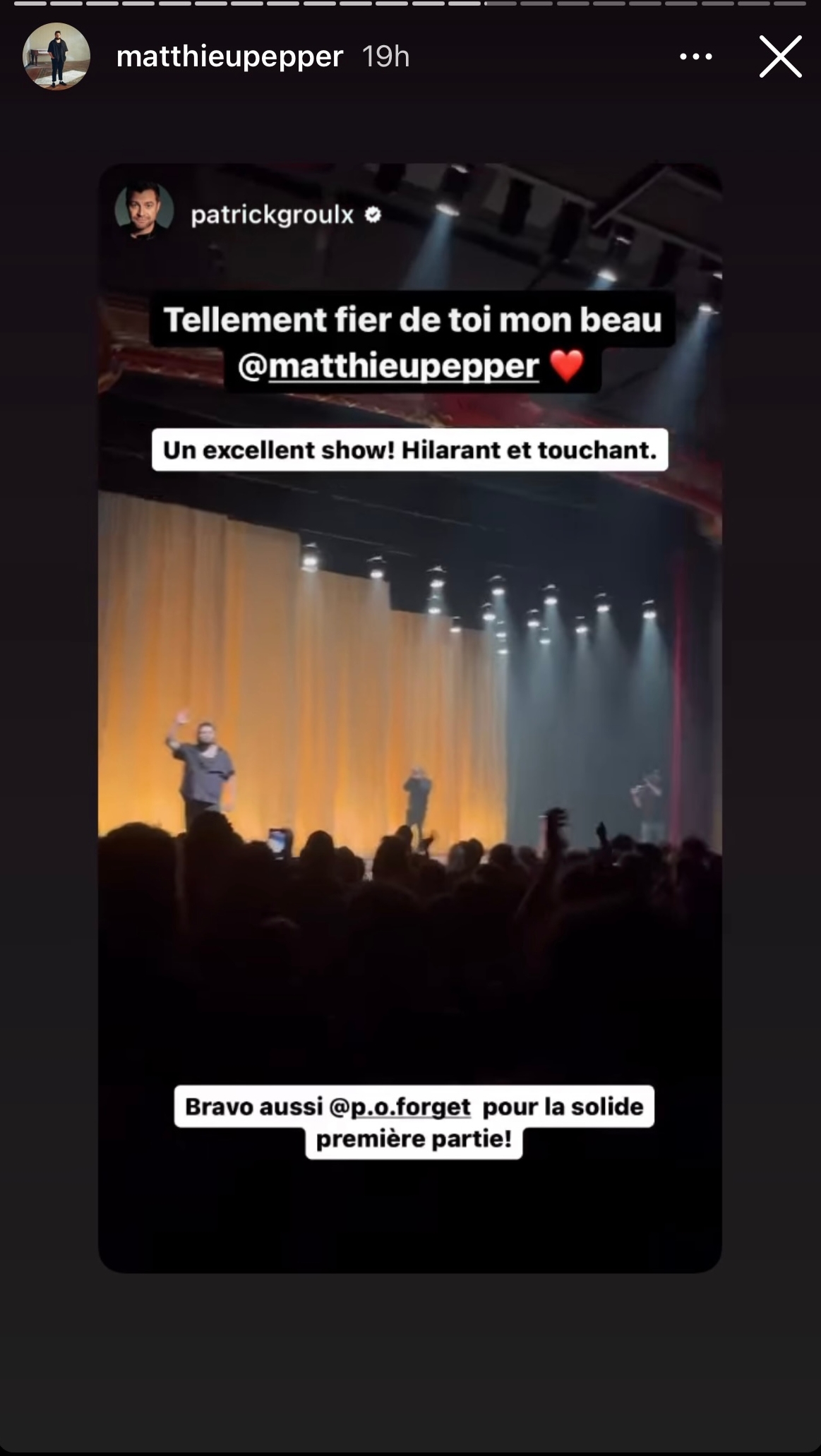Matthieu Pepper fait sensation à la première de son one-man show