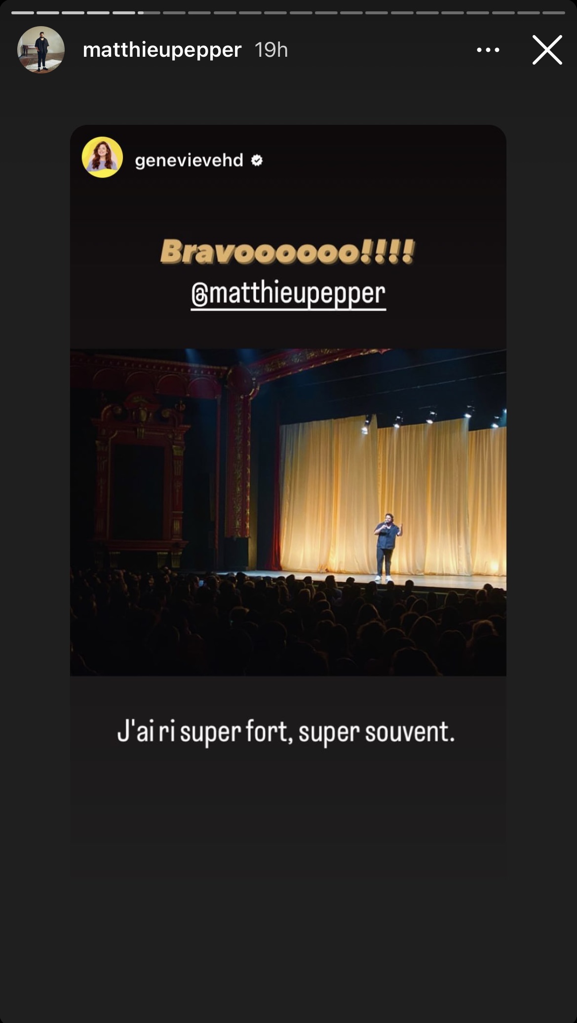 Matthieu Pepper fait sensation à la première de son one-man show