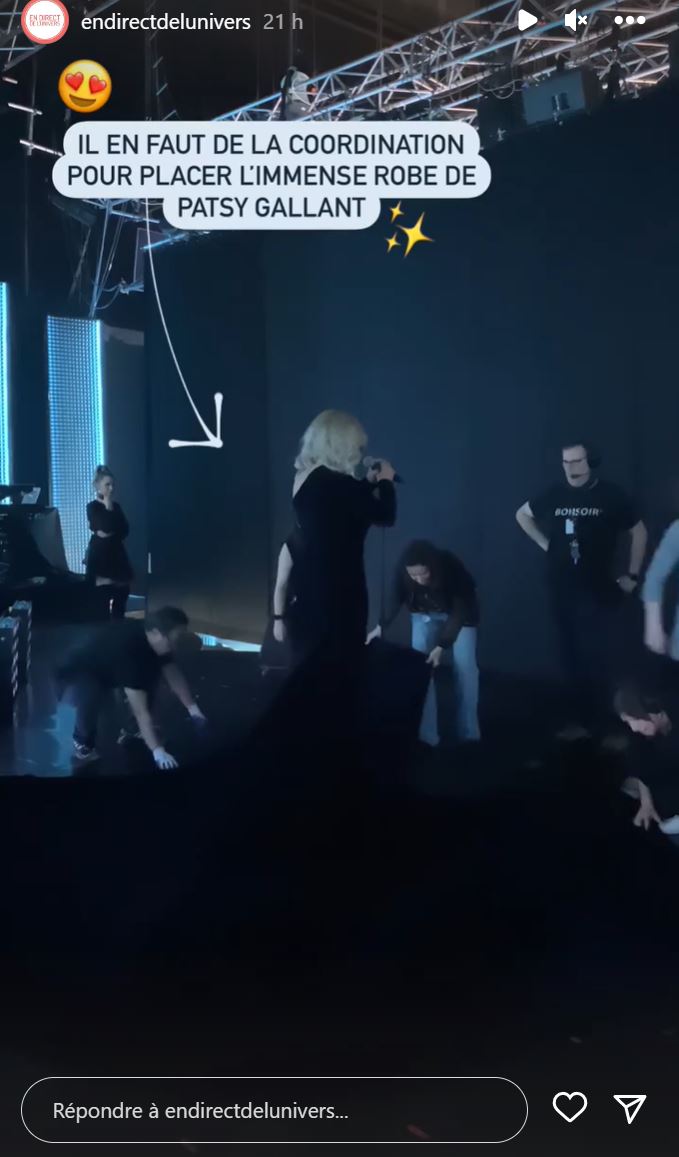 Patsy Gallant est sensationnelle dans cette robe en velours à traîne ...