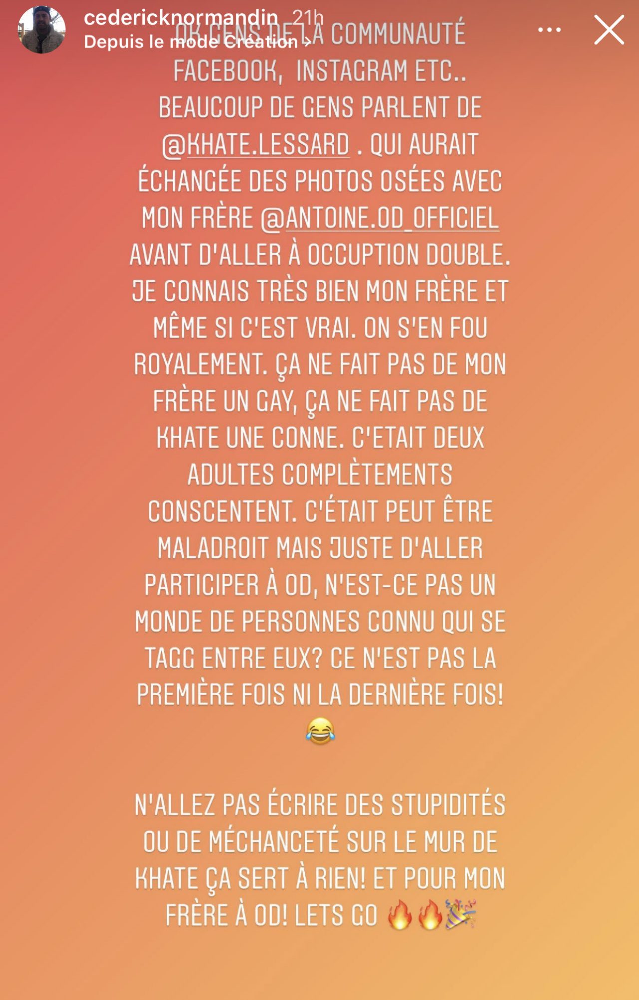 Photos osées avec Khate Lessard: Le frère d'Antoine d'OD dans l'Ouest ...