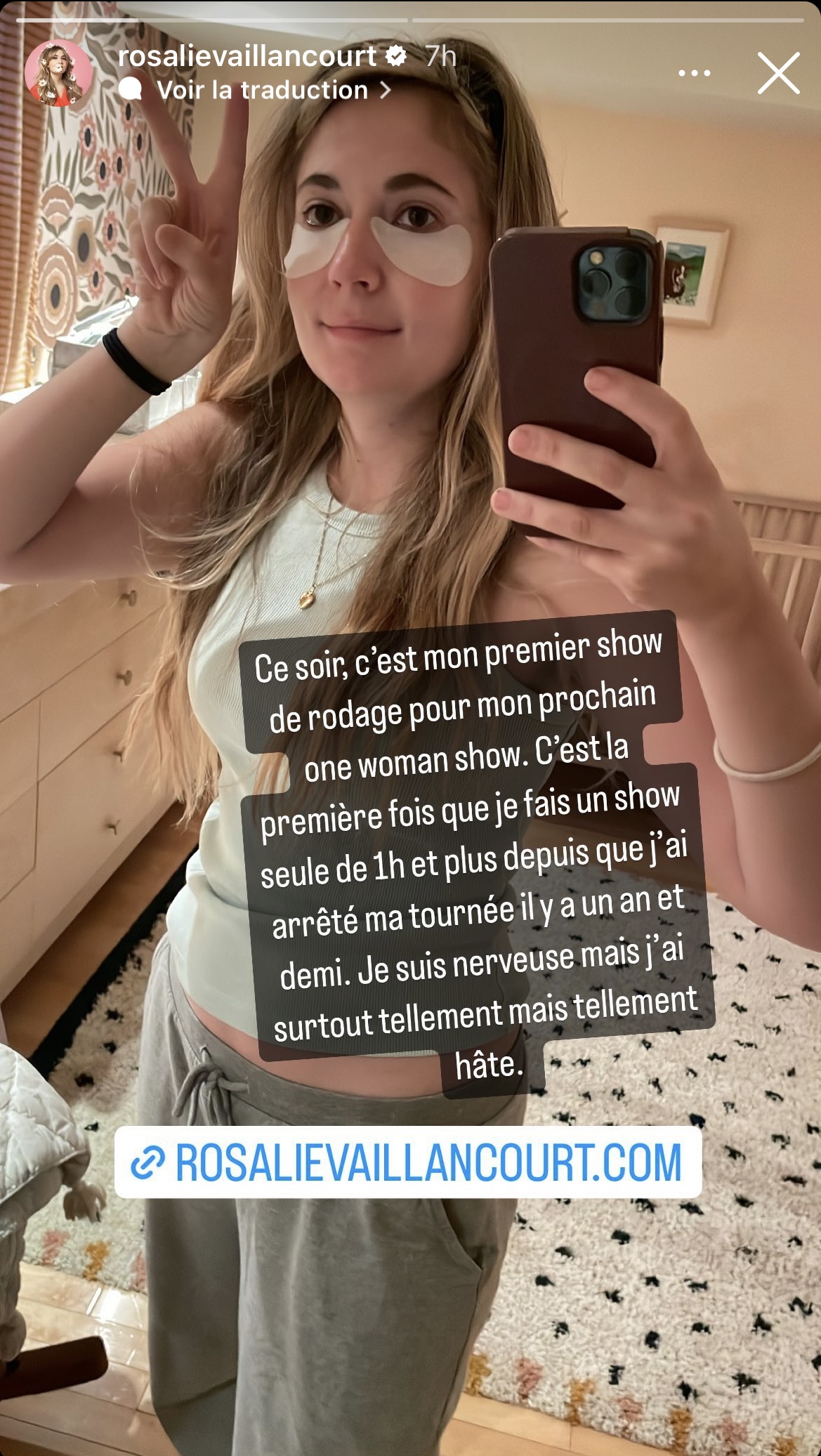 Rosalie Vaillancourt se prépare pour son premier show de rodage et ça ...