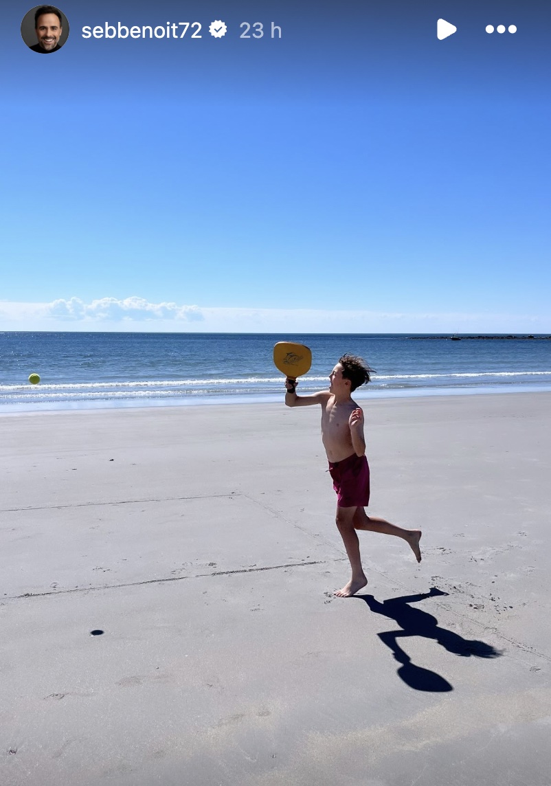 En vacances, Sébastien Benoît et sa famille profitent des plages du Maine