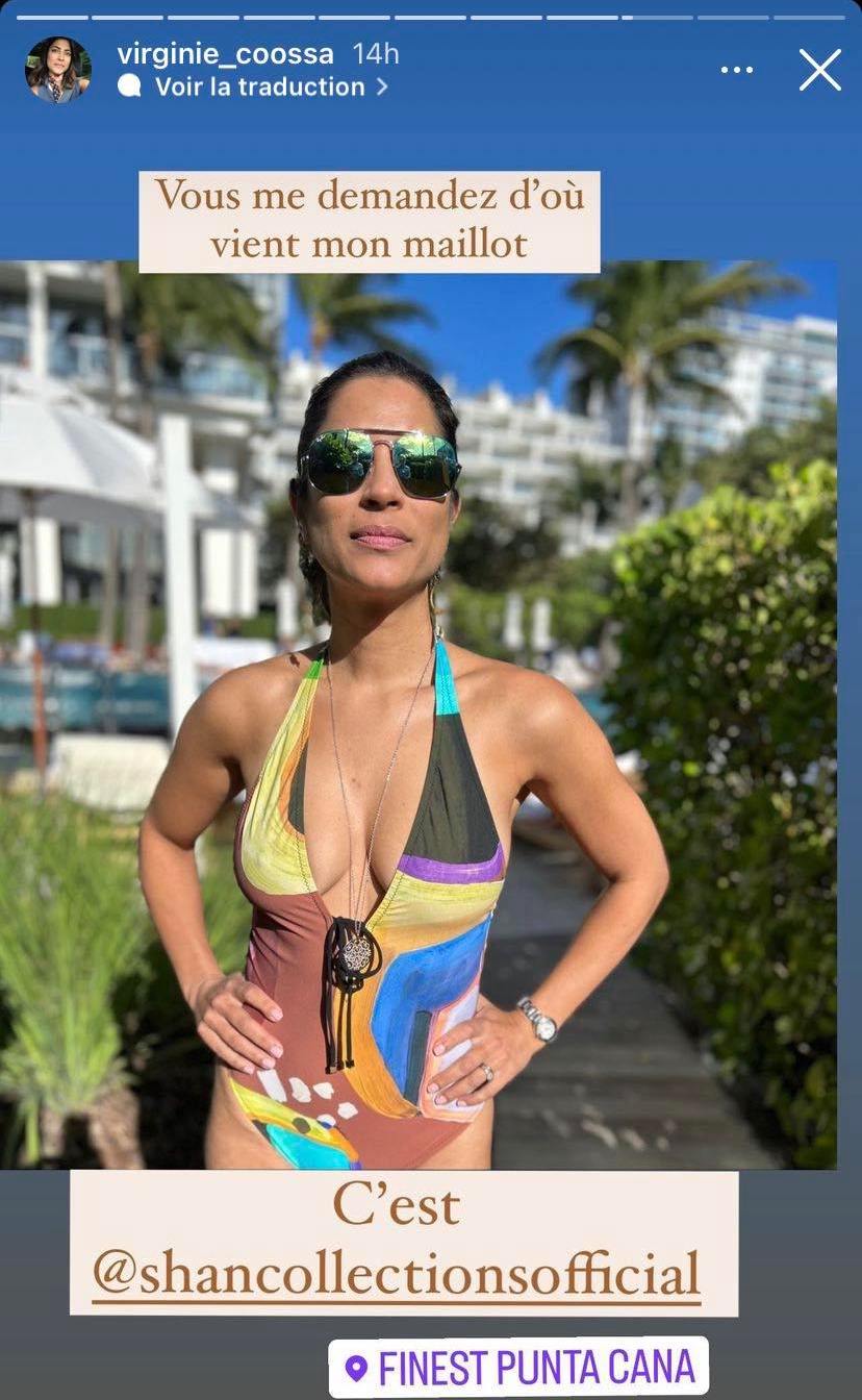 Virginie Coossa plus HOT que jamais en maillot multicolore