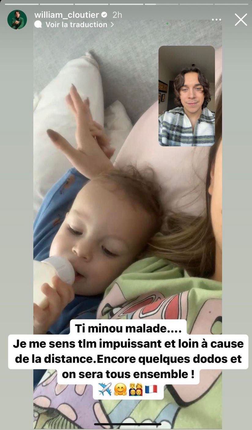William Cloutier «impuissant» alors que son bébé est malade à 5500 kilomètres