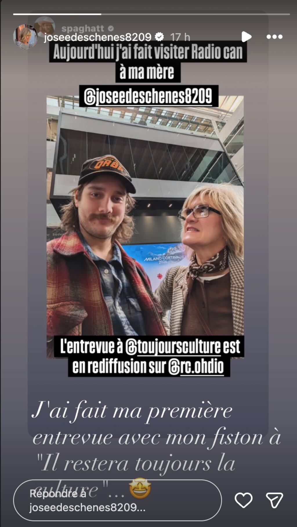 Josée Deschênes accorde une première entrevue avec son fils