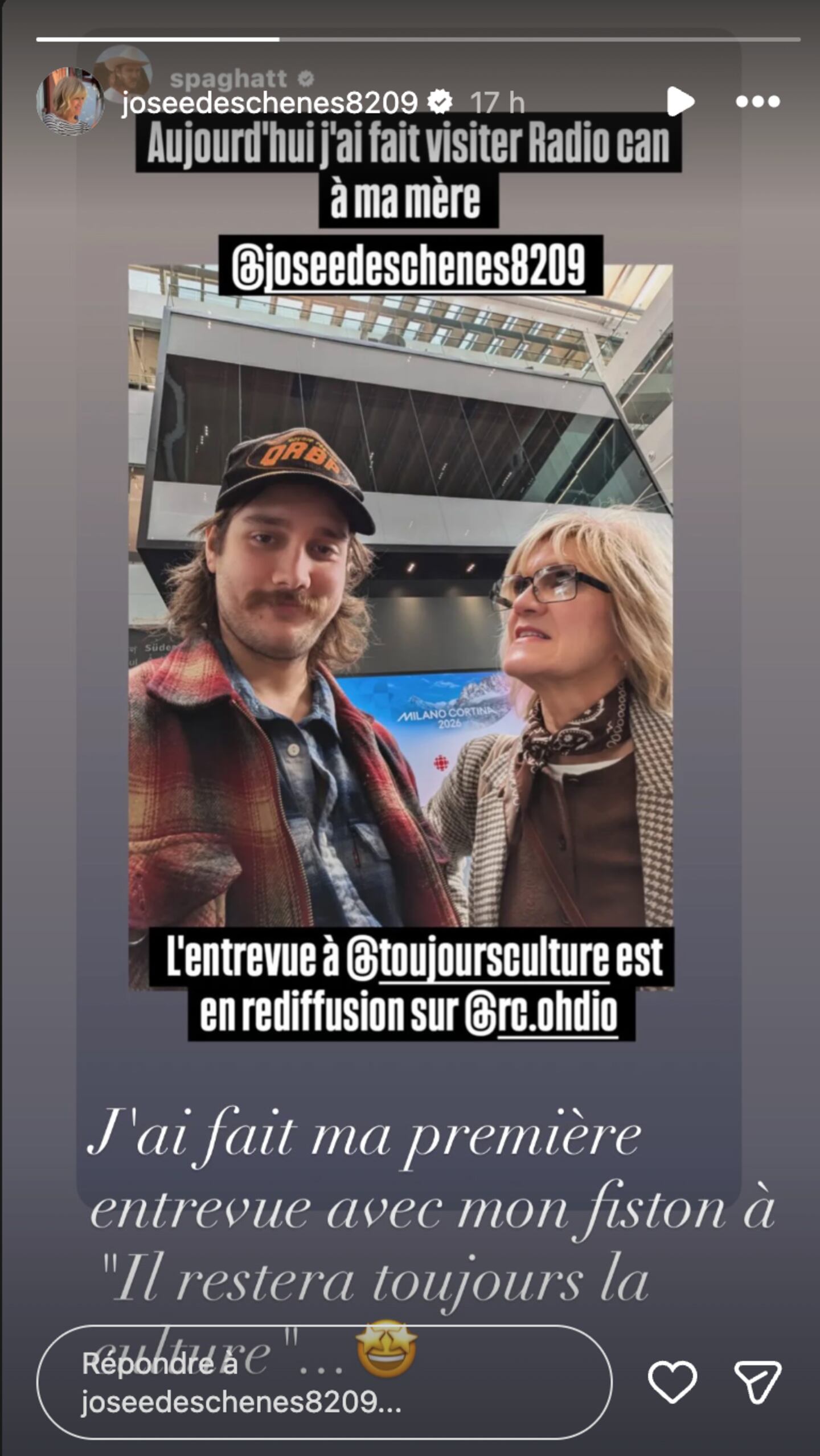 Josée Deschênes accorde une première entrevue avec son fils