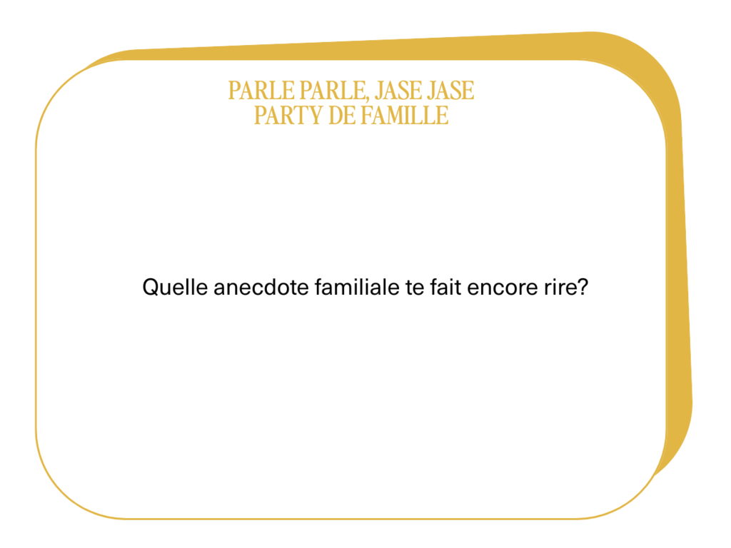 Parle parle, jase jase: un nouveau jeu de conversation est dévoilé