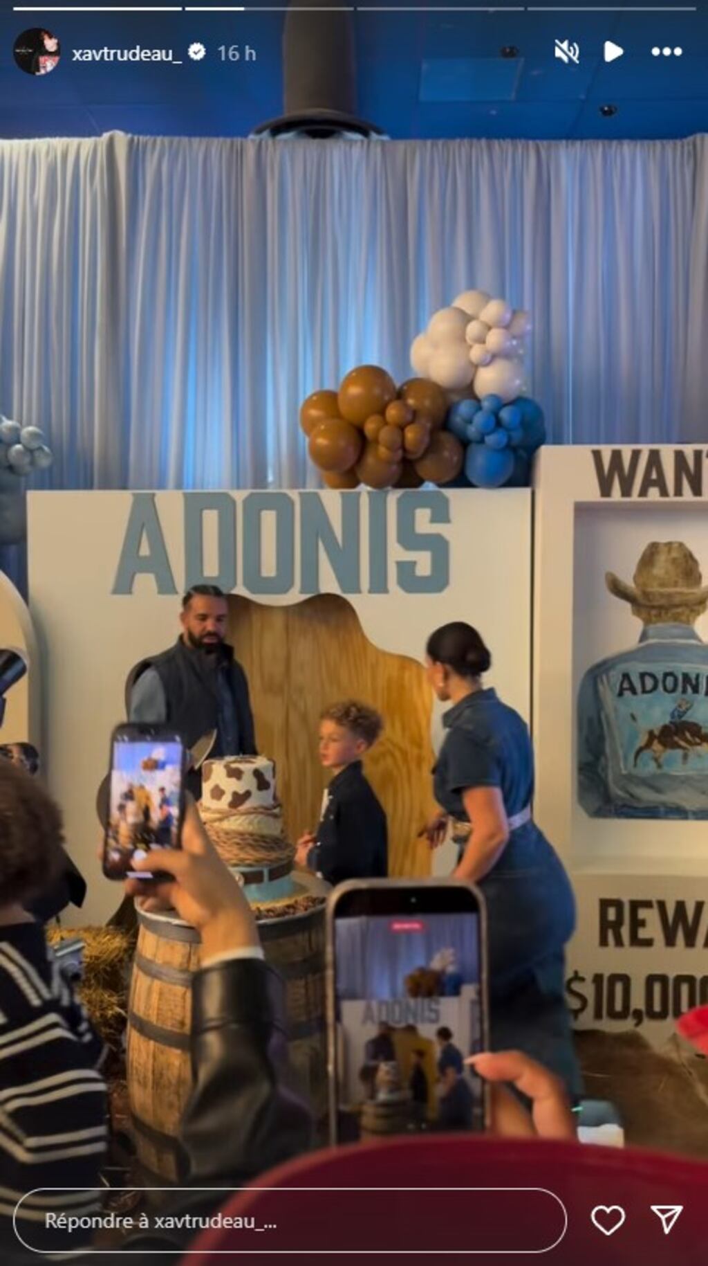 Xavier, le fils de Justin Trudeau, était à la fête du fils de Drake ...